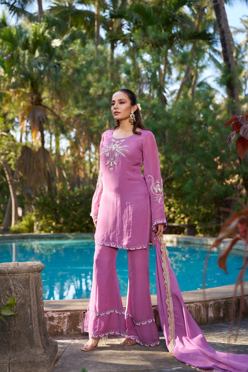 Gulbahar suit Purple – HOUSE OF MIRA